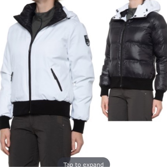 NILS | Jackets & Coats | Nils Reversible Black And White Puffer Jacket ...
